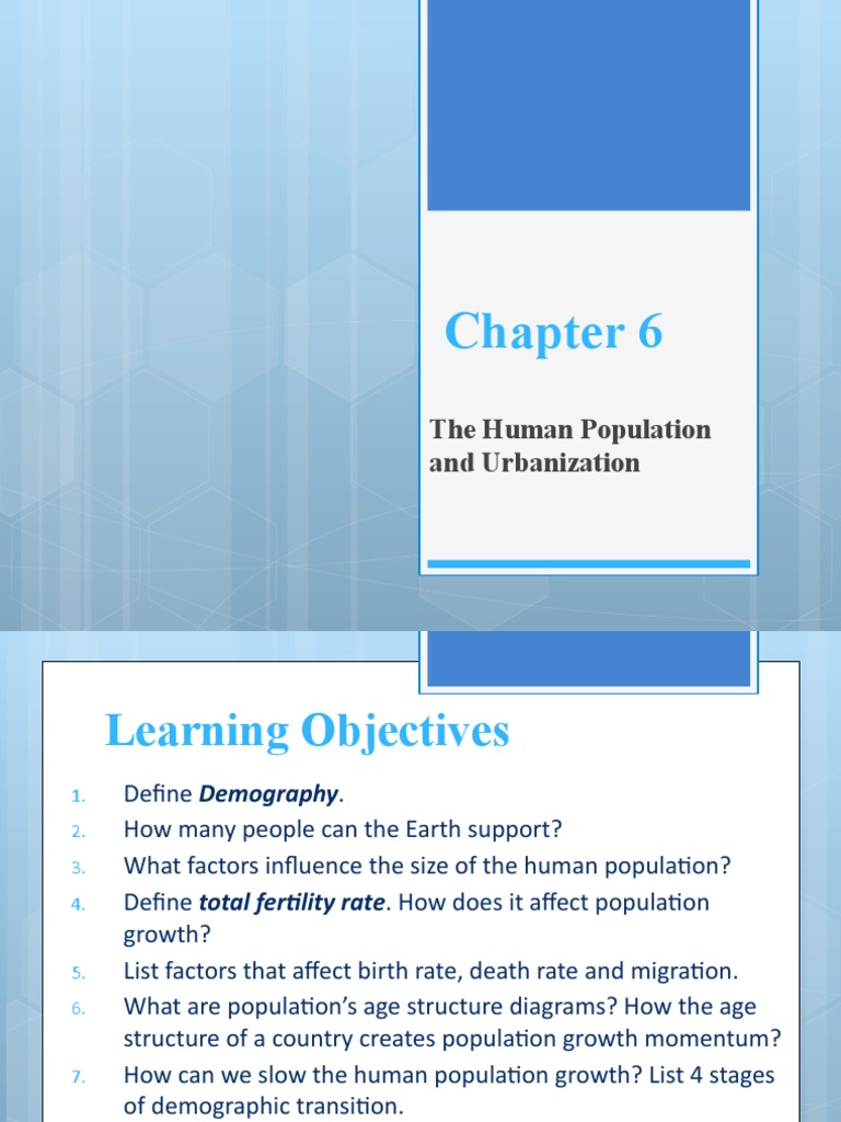 BIOL-105 Ch.6 Human Population and Urbanization (Elearning Fall 2020 ...