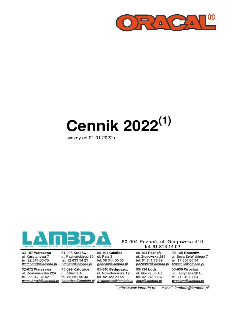 Cennik 20221 | PDF