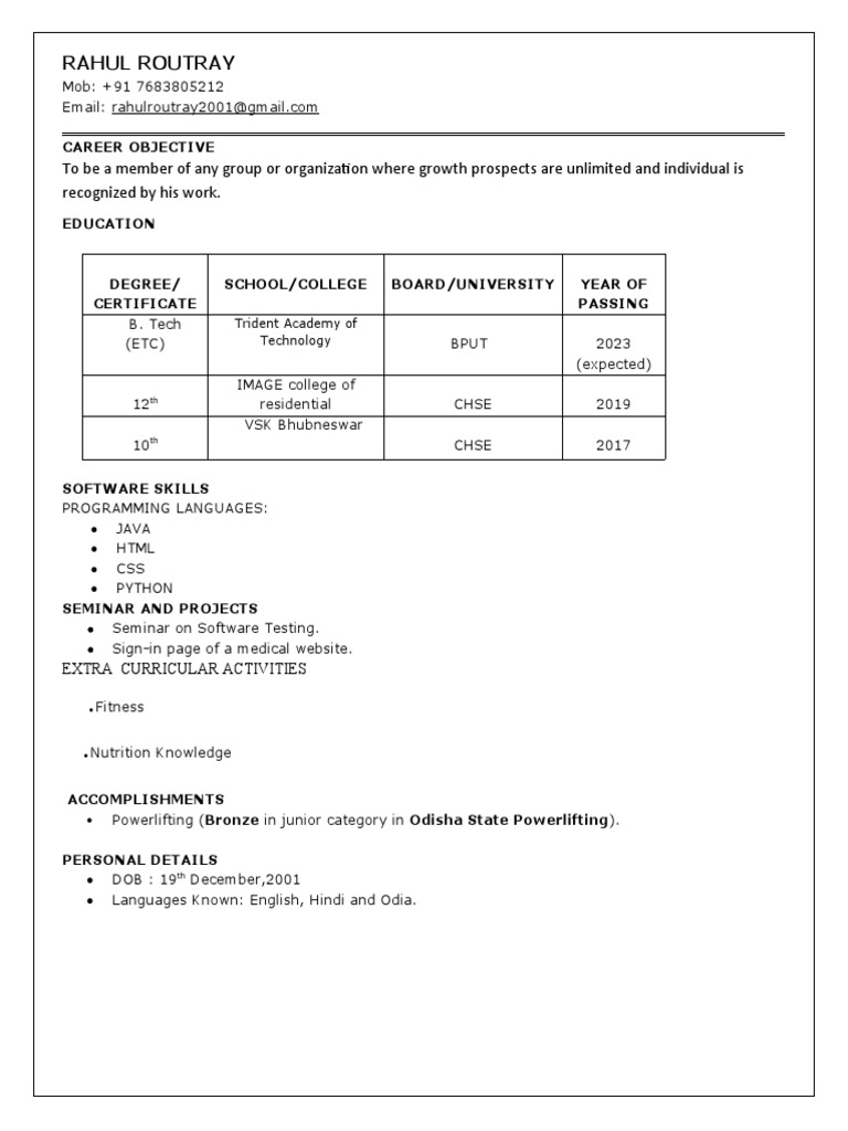Rahul Resume | PDF Rahul Resume | PDF