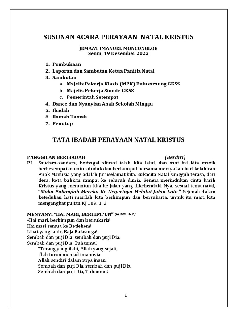 Contoh Liturgi Ibadah | PDF
