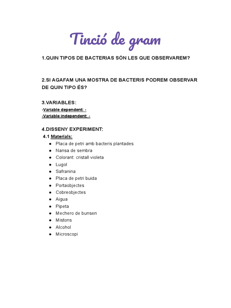 Ekaterina I Sara - Pràctica - Tinció de Gram | PDF