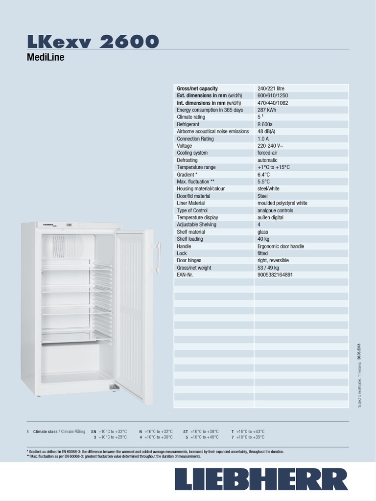 Verkon Data Sheet Liebherr LKexv 2600 EN | PDF | Electrical Engineering ...