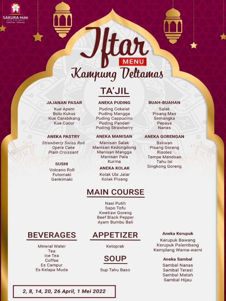 0422 Menu Iftar PDF | PDF
