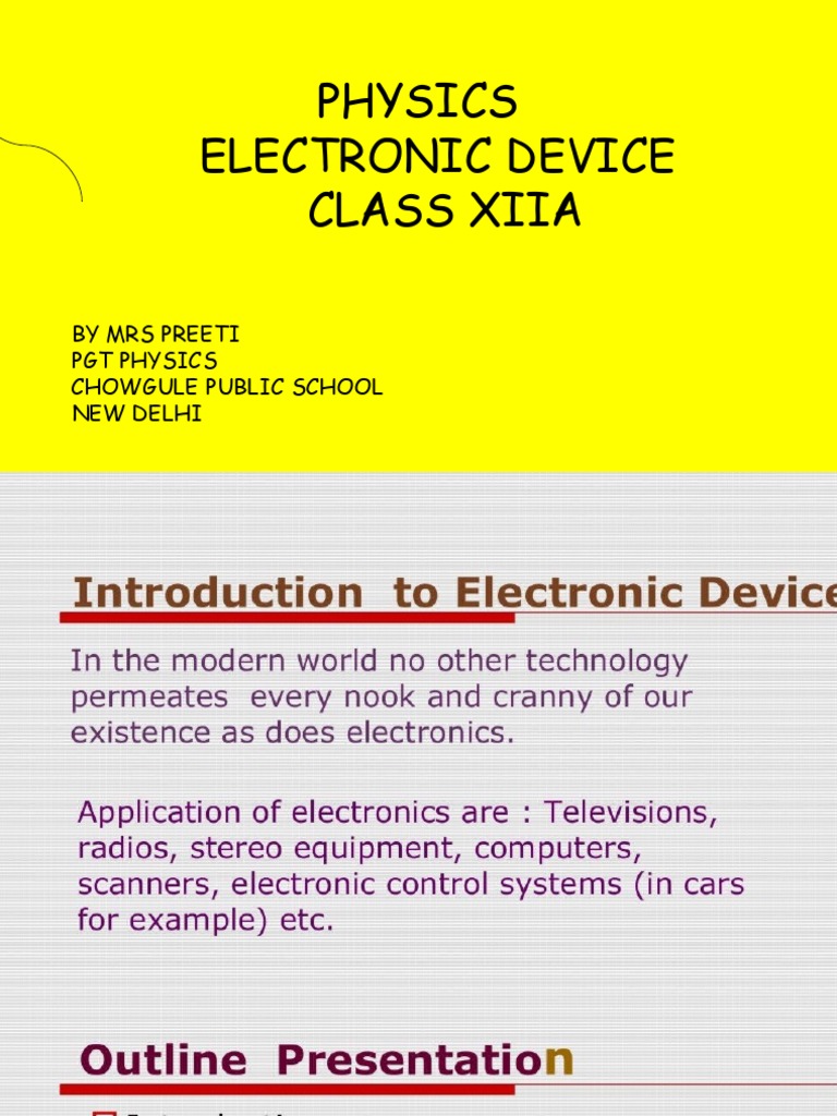 Chapter 14 Electronic Devices | PDF