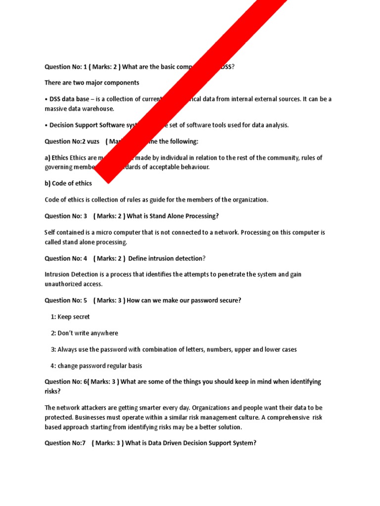 CS507 Subjective Questions | PDF | Information Security | Privacy