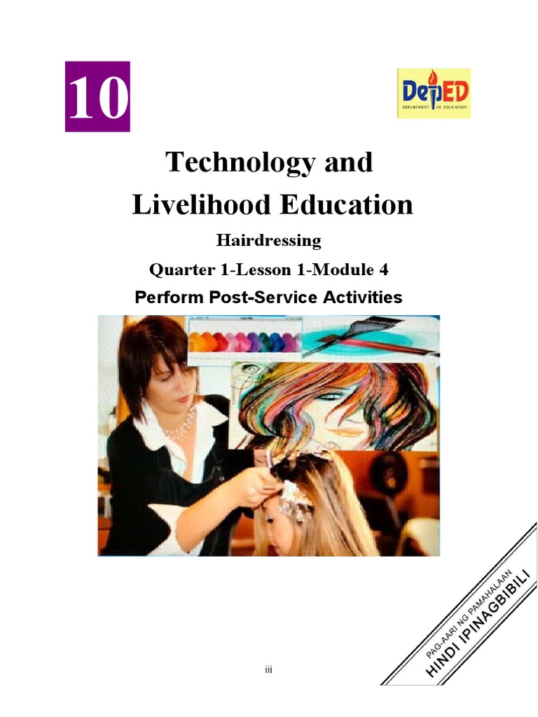 q1 Lesson1 Module 4 Perform Post Service Activities | PDF | Hazards | Waste