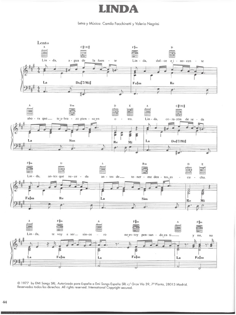 Miguel Bosé - LINDA | PDF