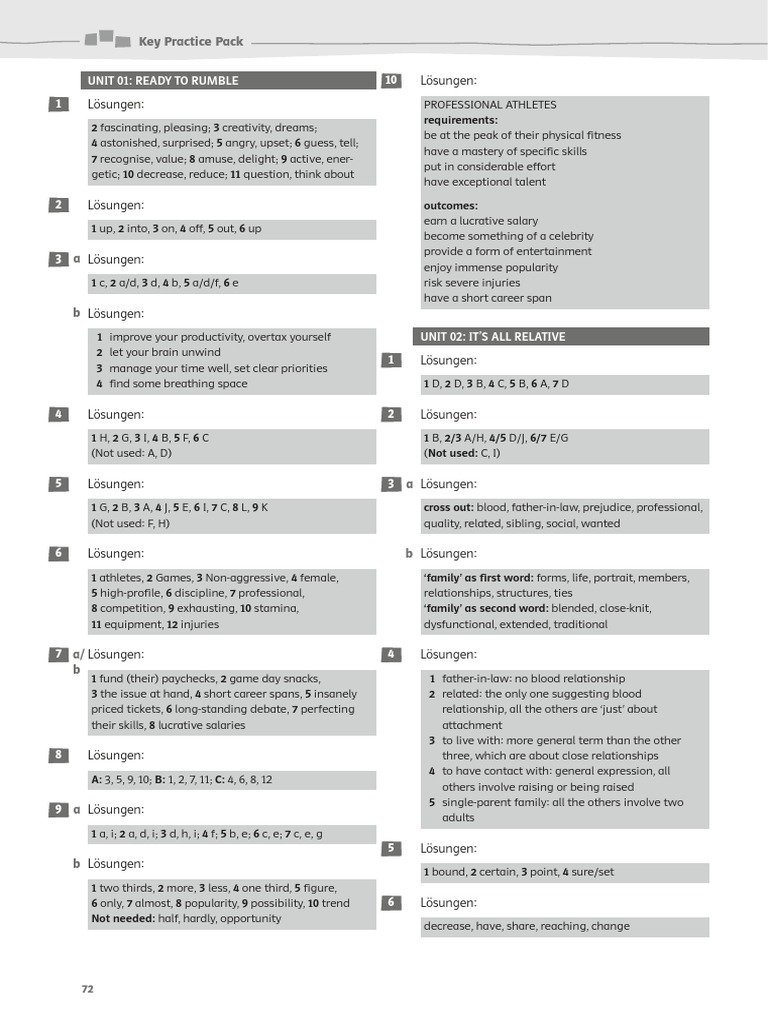Way2Go 7 Practice Pack Solutions | PDF