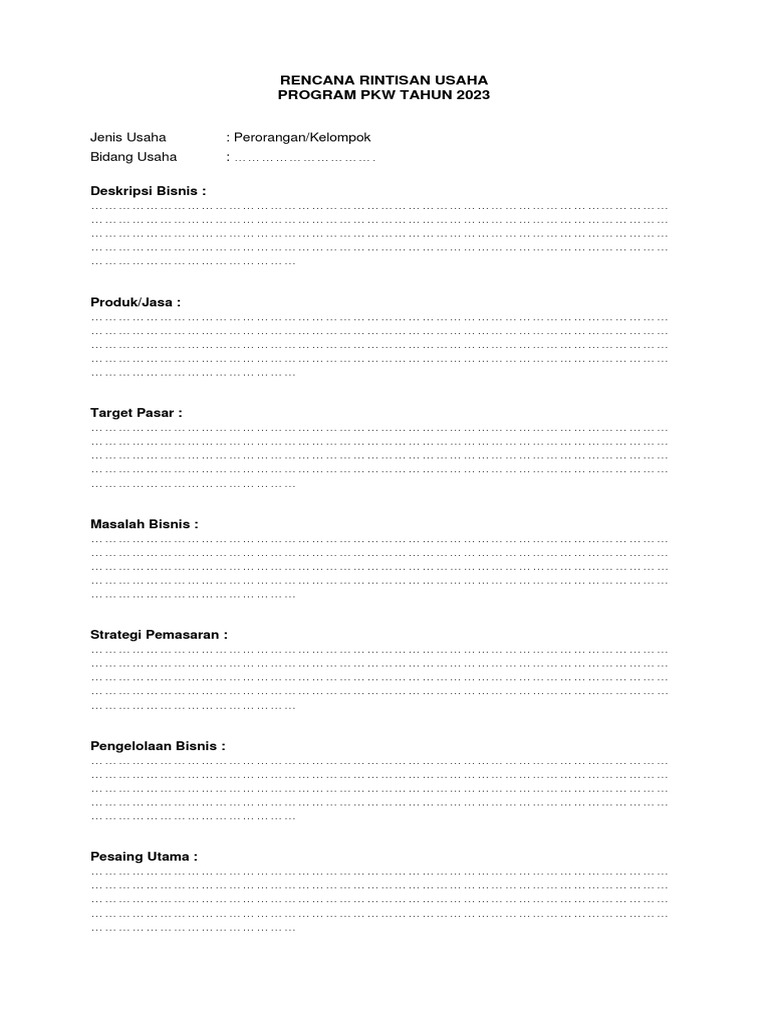 RAB Proposal PKW 2023 @6juta | PDF