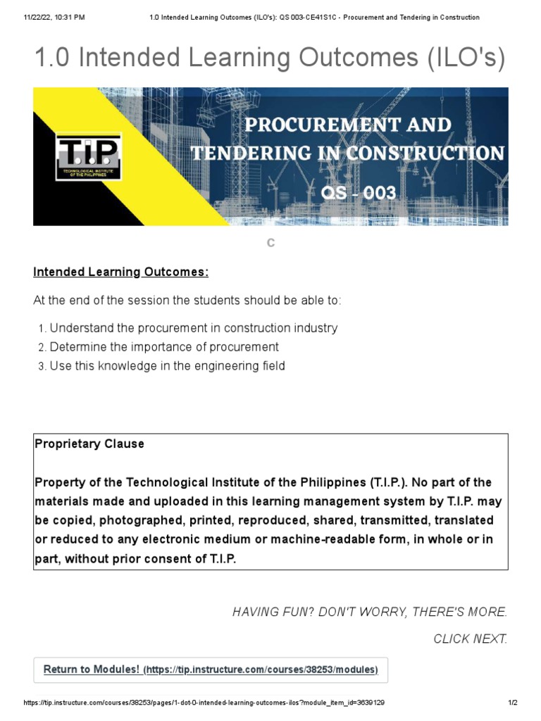 QS 003 Module 1 2 Compilation | PDF | Procurement | Supply Chain Management