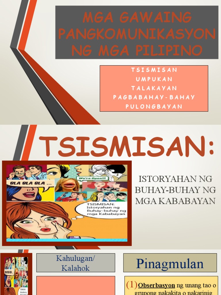 Paksa # 5-Tsismisan, Umpukan, Talakayan, Pagbabahay-Bahay, at ...