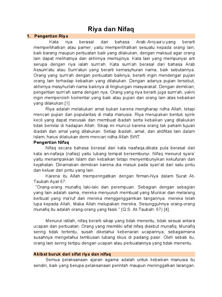 Riya Dan Nifaq | PDF | Karier & Perkembangan | Pengembangan Diri