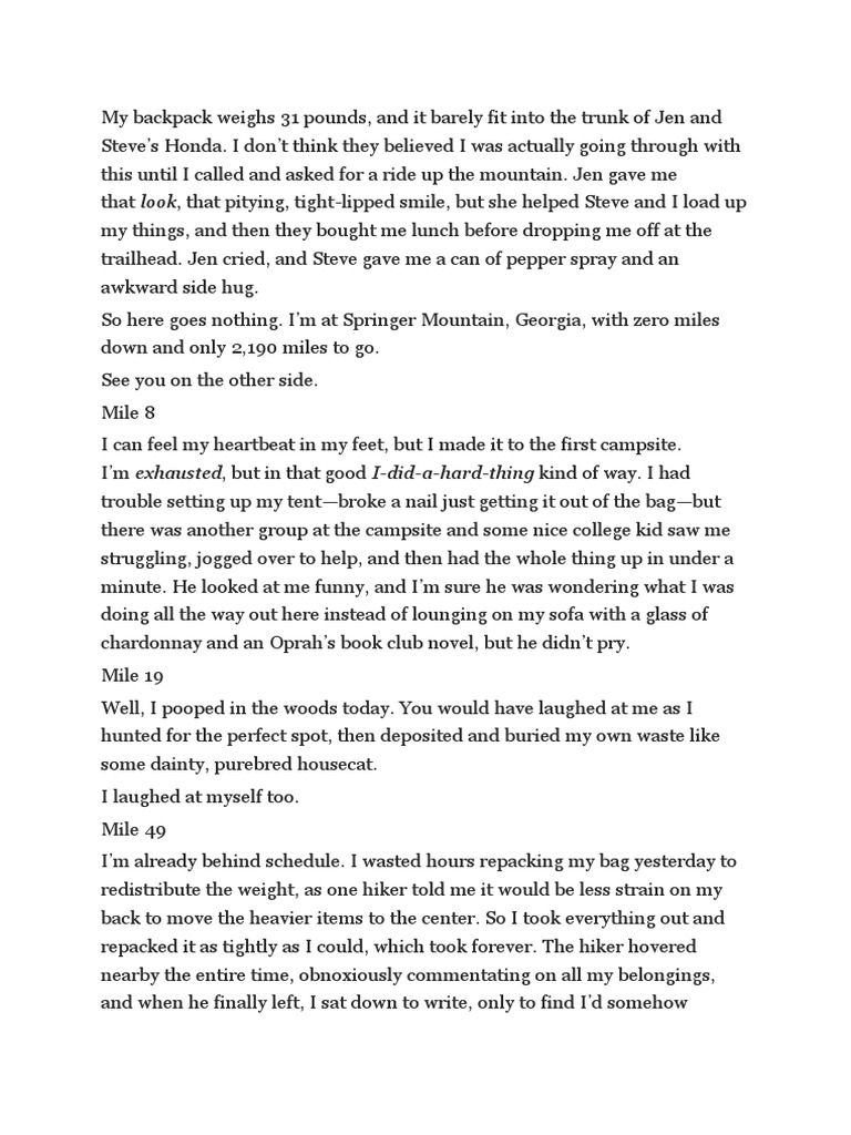 A Journey on the Appalachian Trail | PDF | Poetry