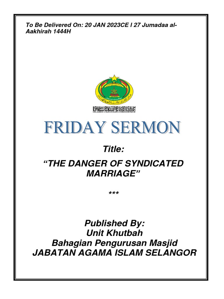 Bahana Nikah Sindiket 20.01.2023 English | PDF | Marriage | Polygamy