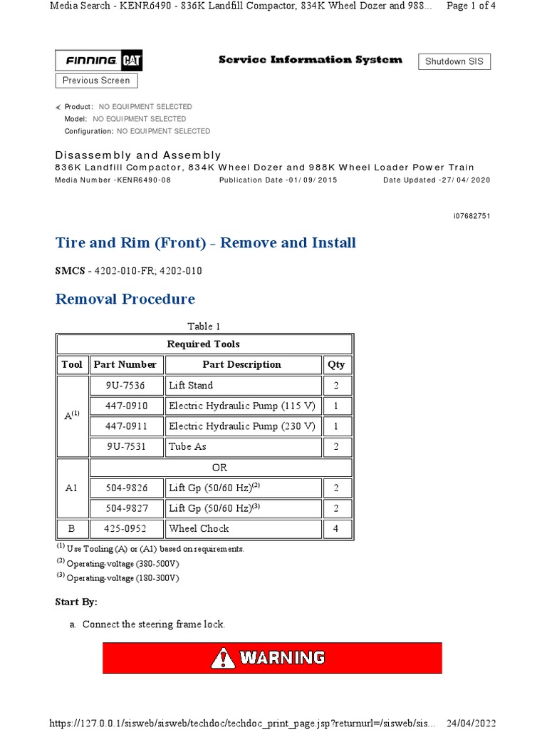 Tire and Rim (Front) - Remove and Install - 2 | PDF | Automotive ...