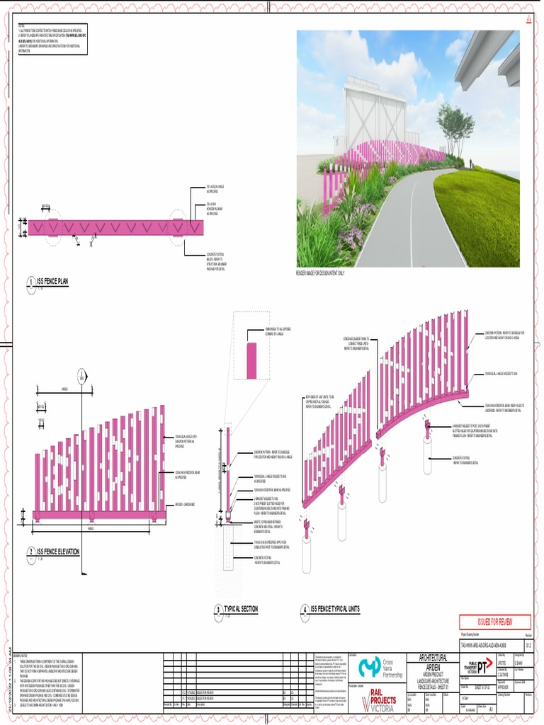W4053 - Arden Street Fencing Details | PDF