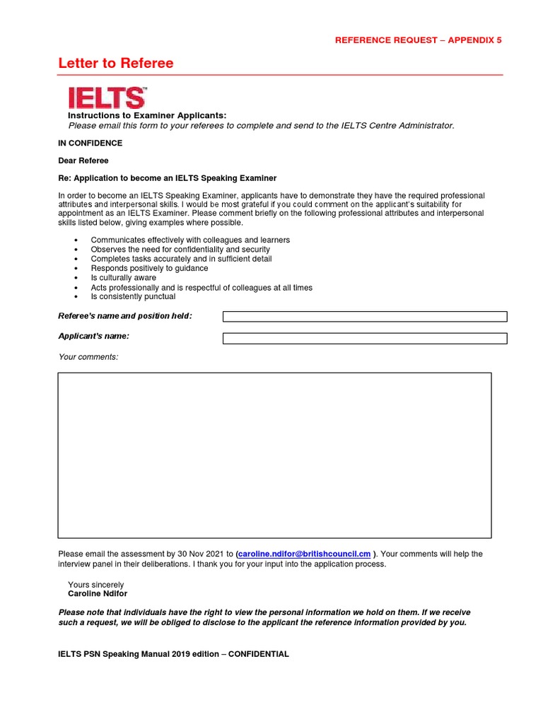 IELTS Examiner Reference Guide | PDF | Career & Growth