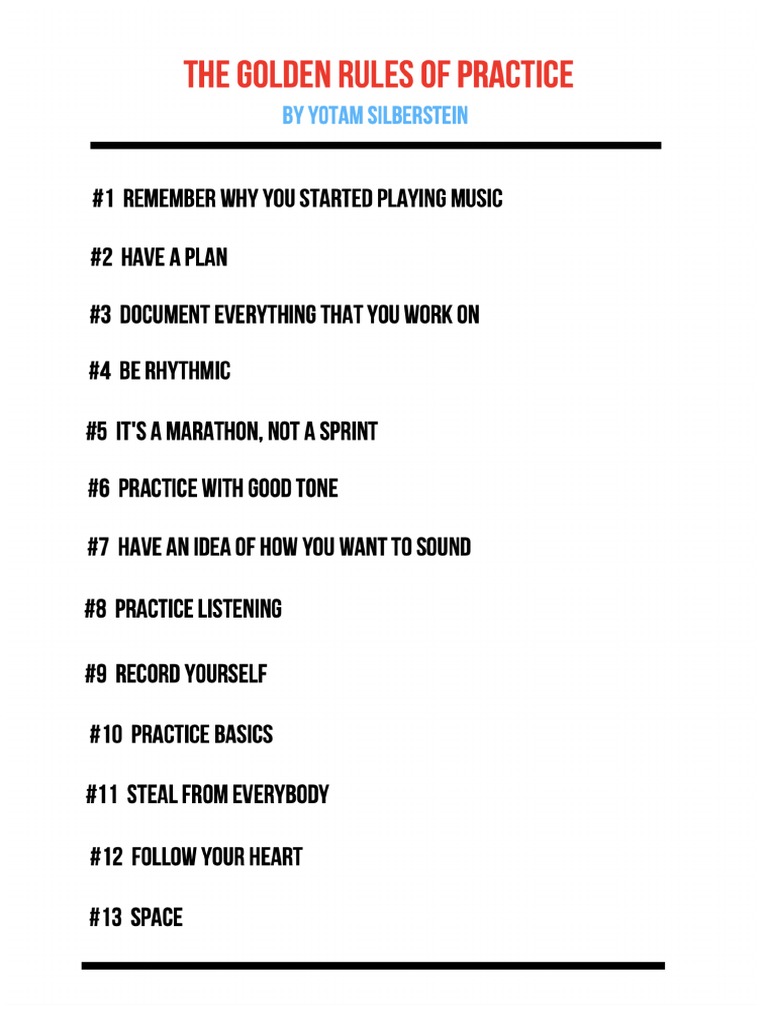 The Golden Rules of Practice | PDF