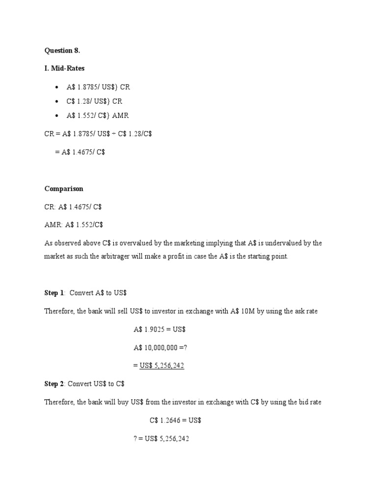 fn300 Seminar | PDF | Canadian Dollar | Exchange Rate