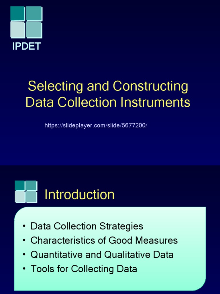 Selecting And Constructing Data Collection Instruments Download Free Pdf Survey Methodology