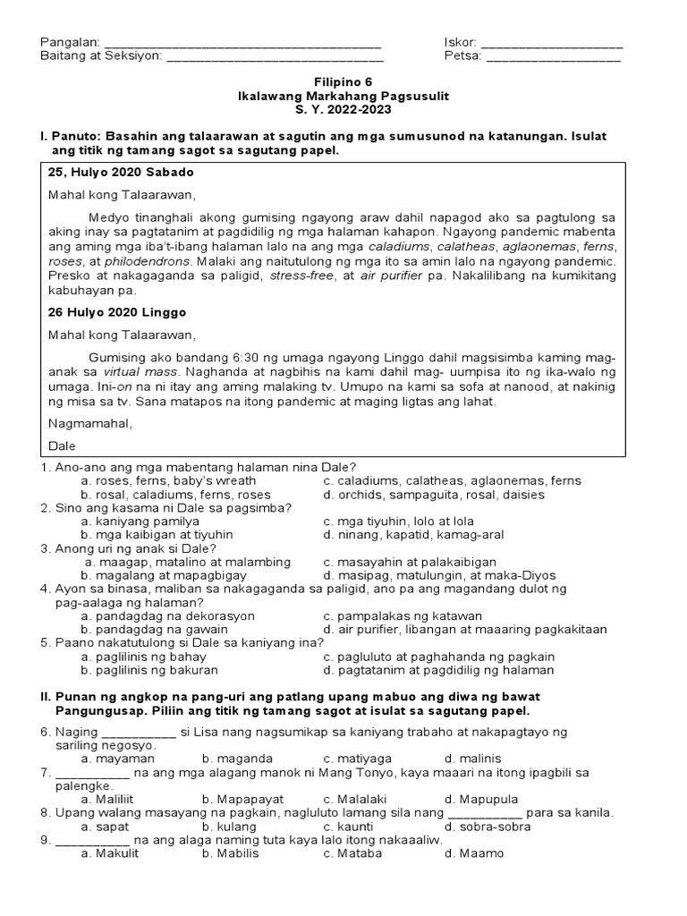 Filipino 6 | PDF