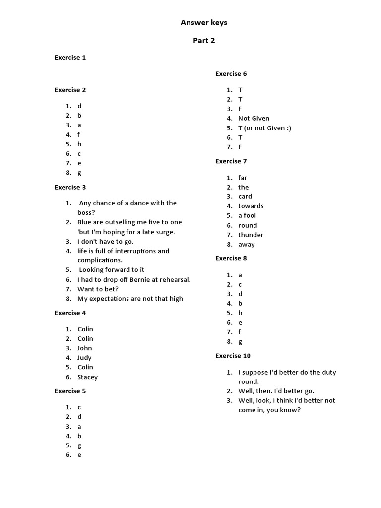 Answer key highlights | PDF | Gaming | Gambling