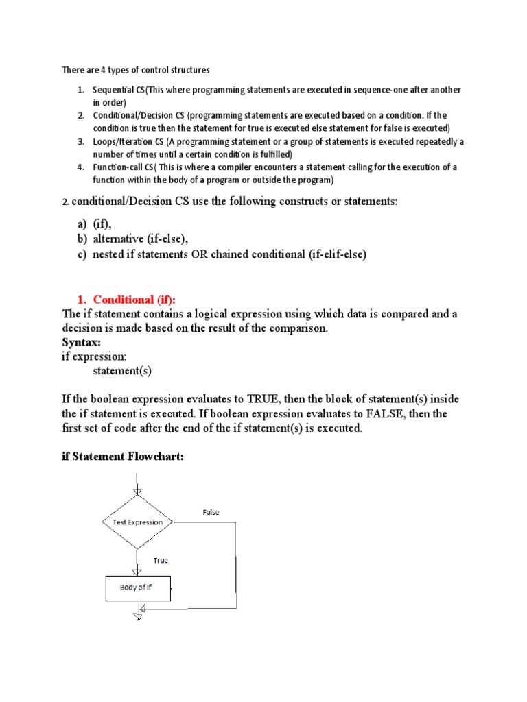 Notes There Are 4 Types Of Control Structures Pdf Control Flow Boolean Data Type