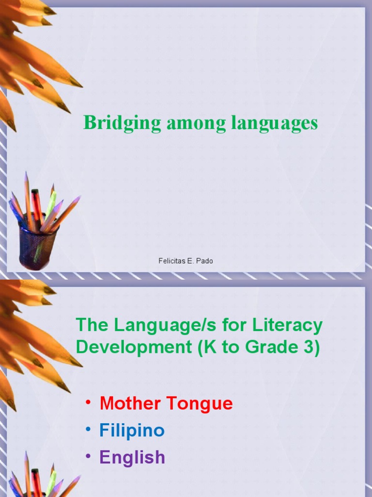 Bridging Among Languages | PDF | Phonics | Literacy
