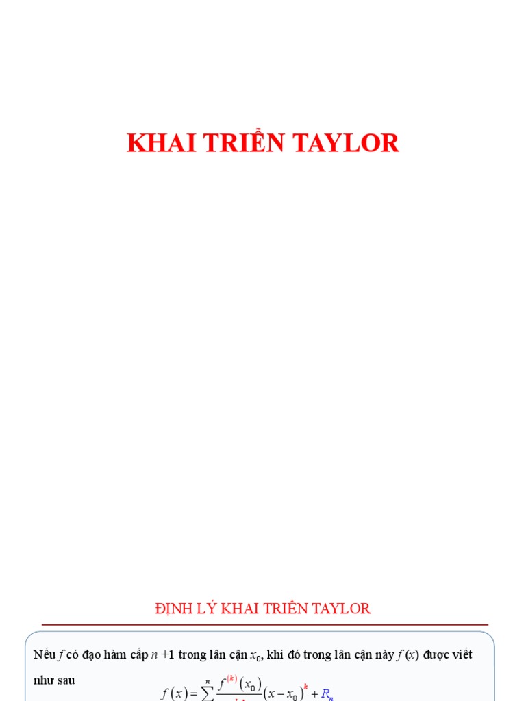 BÀI 5 KHAI TRIỂN TAYLOR | PDF