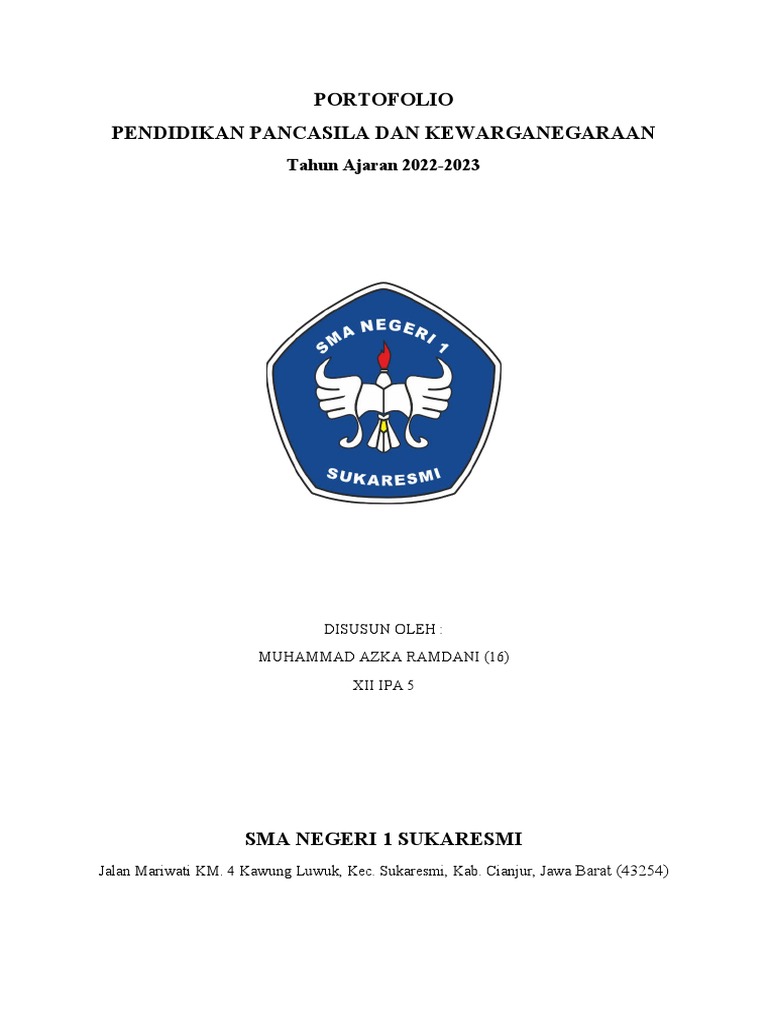 Portofolio PKN Azka Ramdani | PDF | Ilmu Sosial