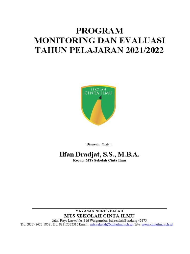 Program Supervisi Monitoring Dan Evaluasi (AutoRecovered) | PDF