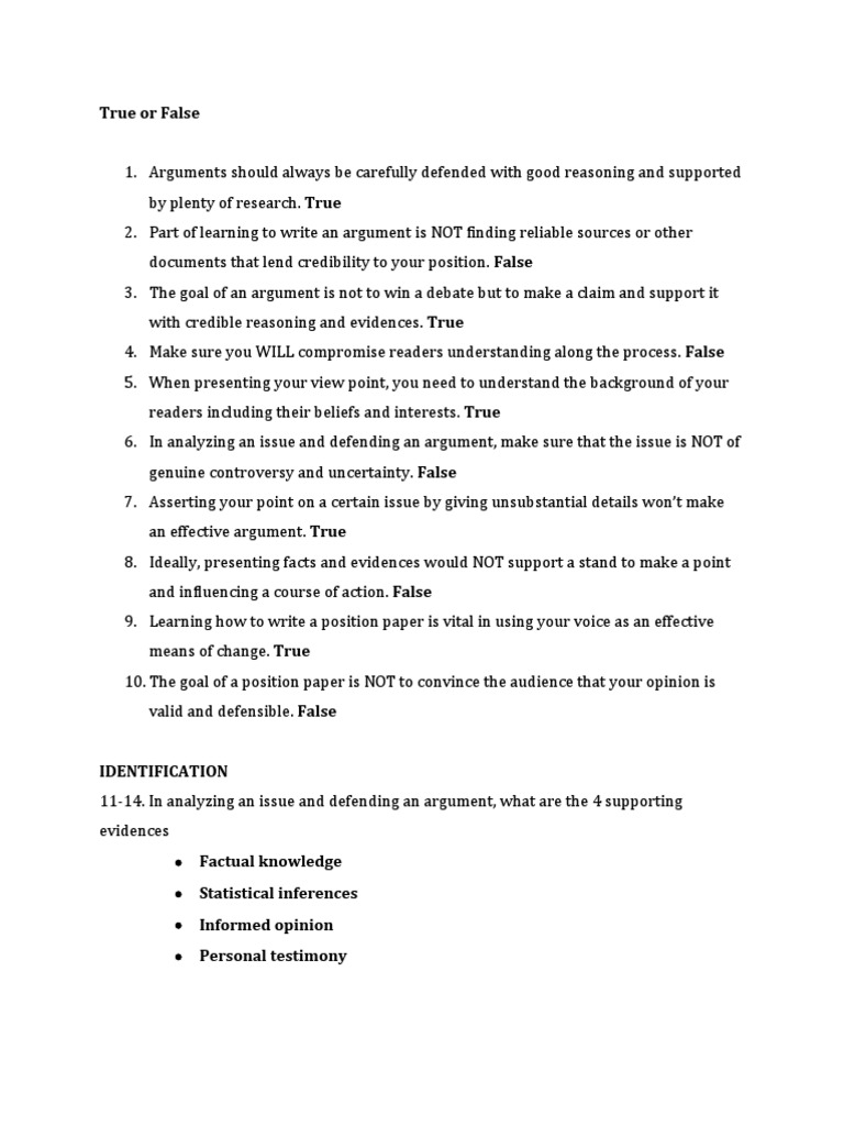 EAPP True or False | PDF