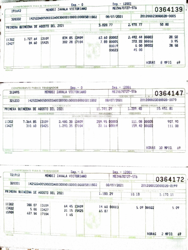 Talones de Cheque Directivos | PDF