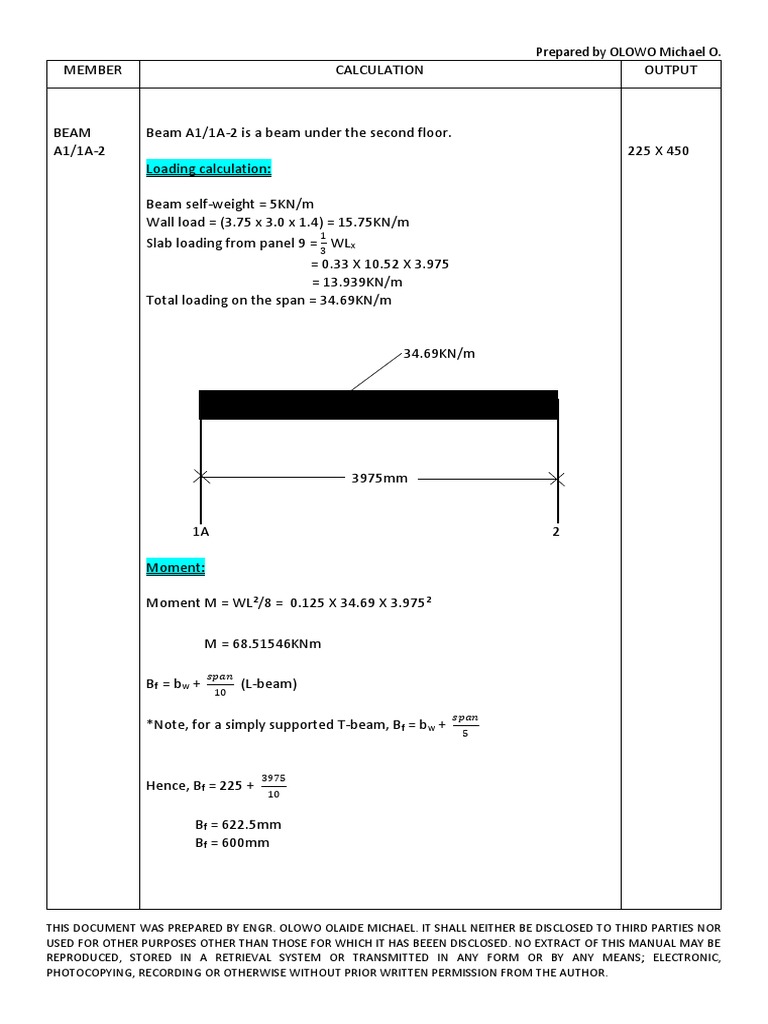 M. Design of A Single Span Beam (Special Focus On Links) | PDF | Beam ...