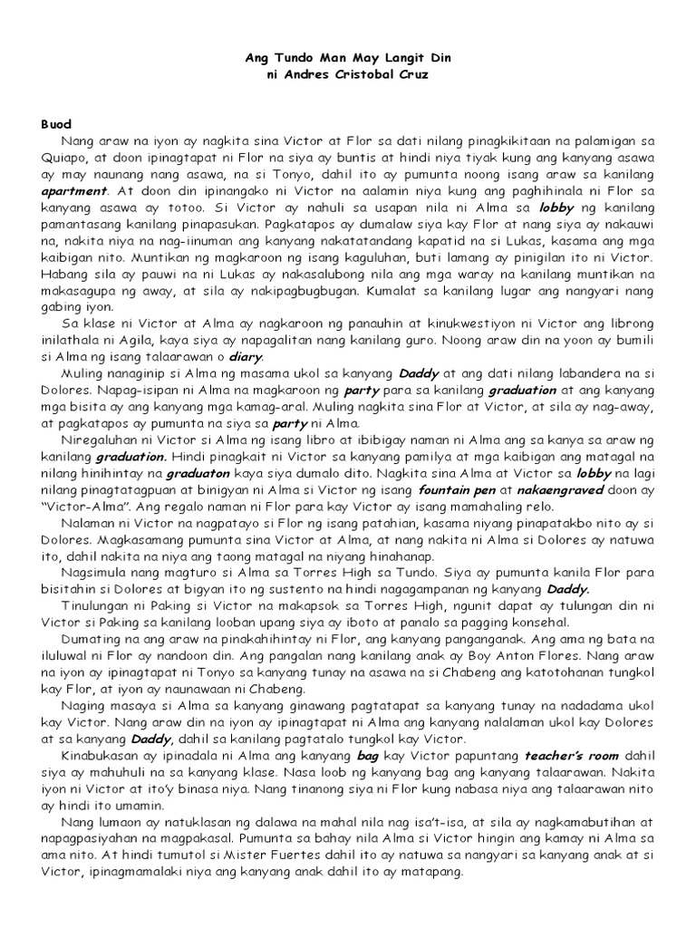 Ang Tundo Man May Langit Din | PDF