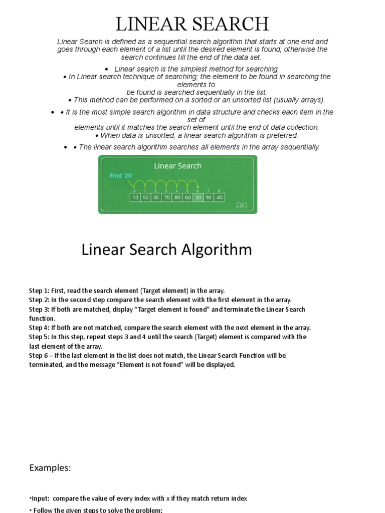 Linear Search Pdf Database Index Algorithms 