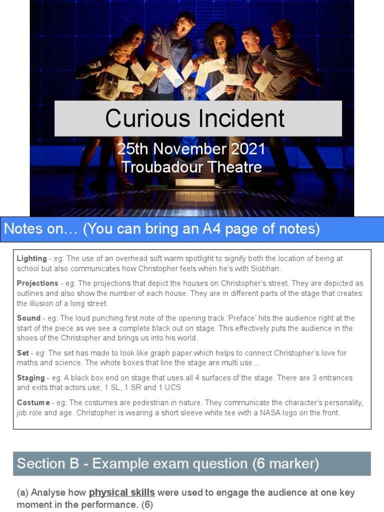 Curious Incident Performance Analysis Guide | PDF