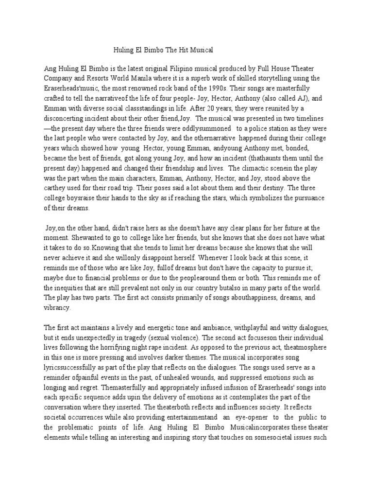 Lourence - Ang Huling El Bimbo | PDF | Art