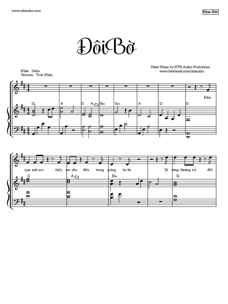 Doi Bo Sheet Dem Hat | PDF