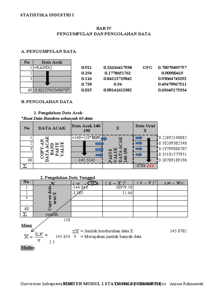 Pengolahan Data Statistik Deskriptif | PDF