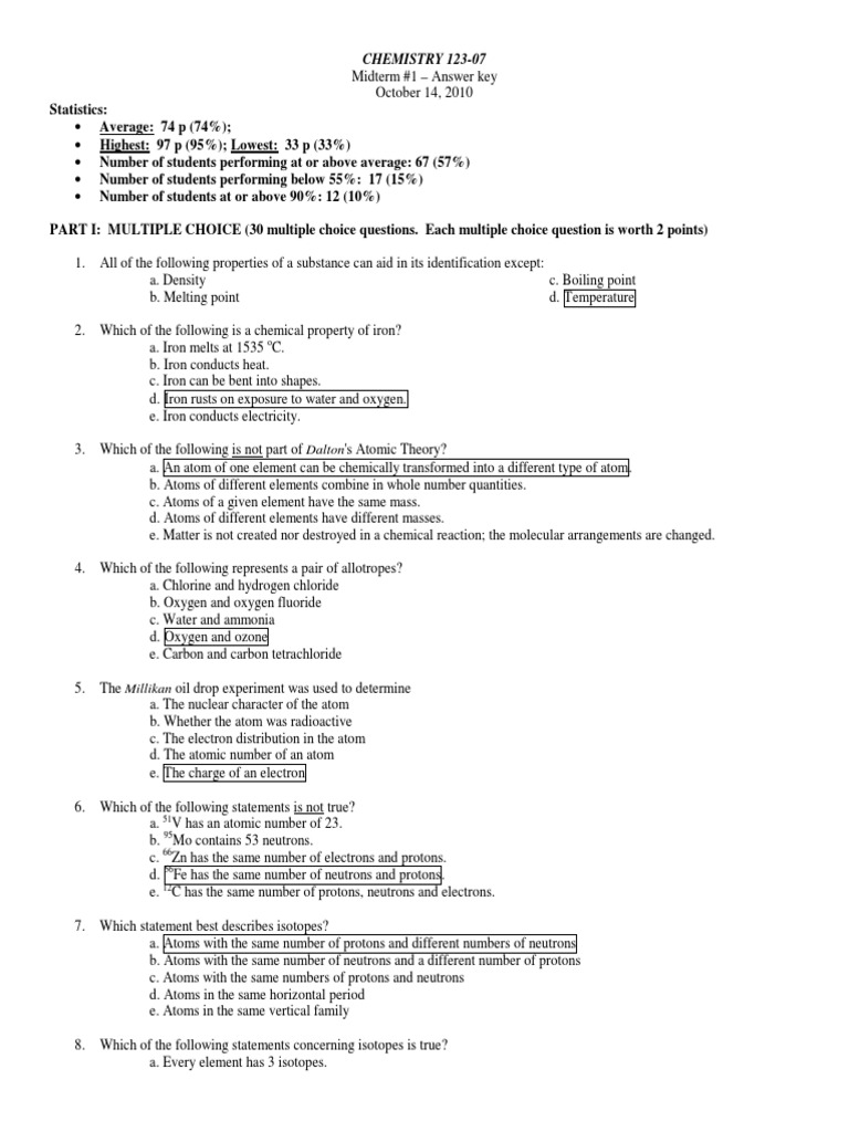10-PART I - MULTIPLE CHOICE (30 Multiple Choice Questions. Each Multiple Choice Question Is ...