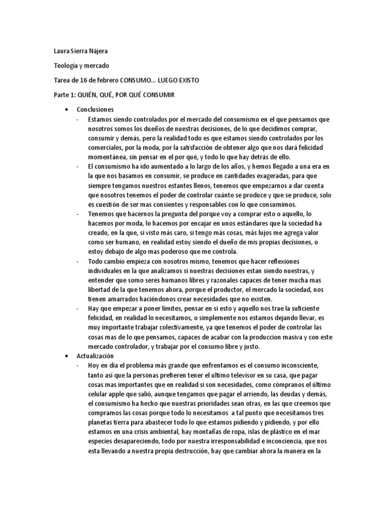 Laura Sierra Nájera | PDF | Consumo (economía) | Consumismo