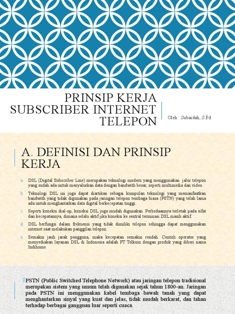 Prinsip Kerja DSL dan PSTN | PDF