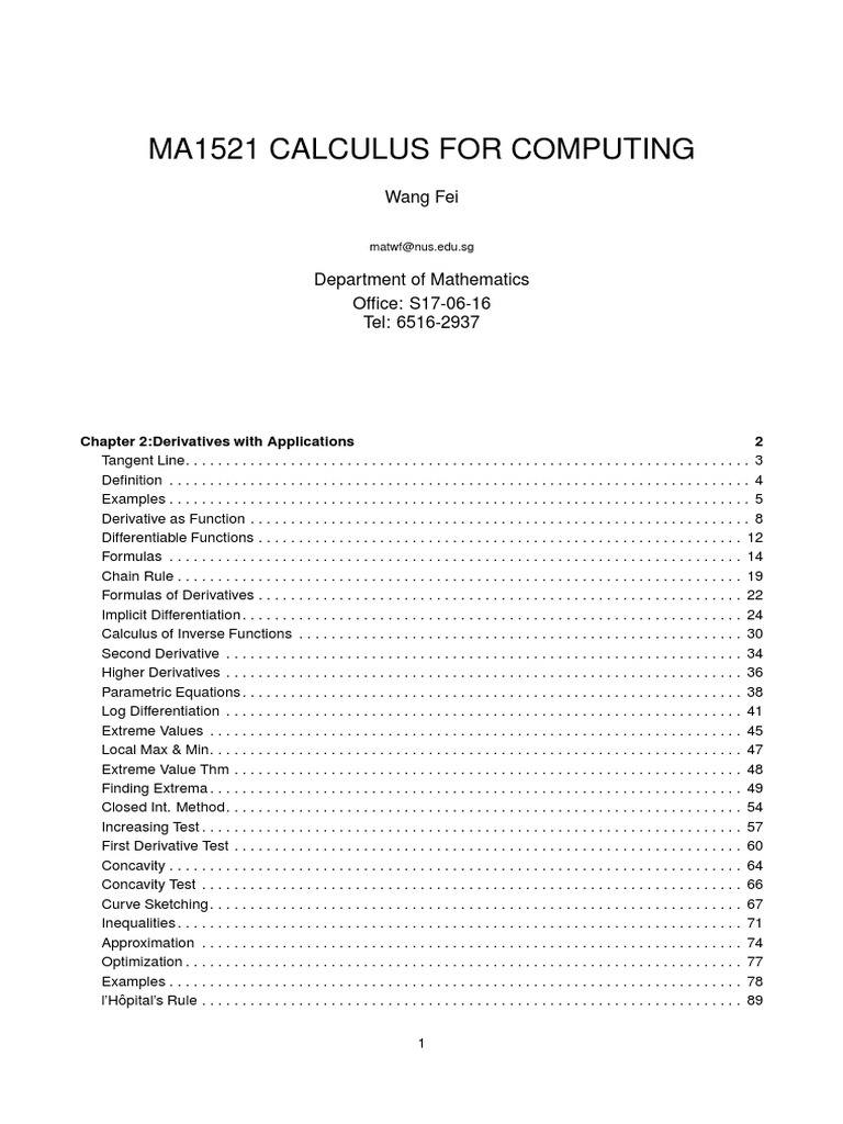 Chap 1 Pdf Function Mathematics Derivative
