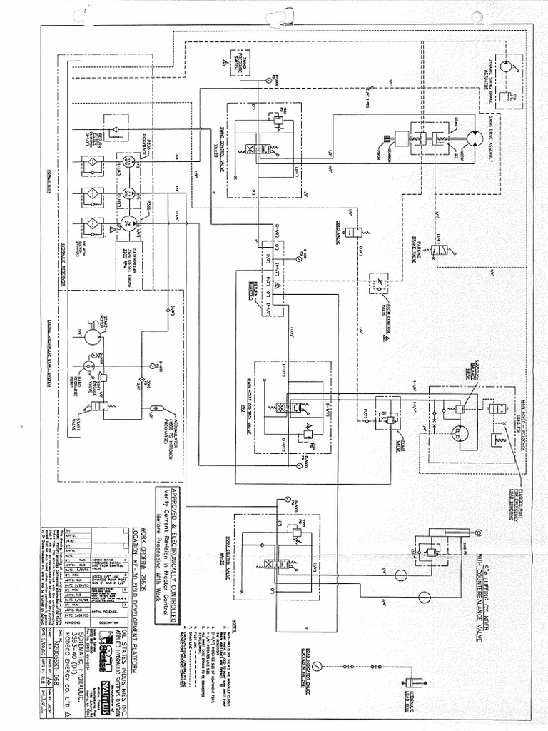 Data Book Pedestal Crane Hydrolic Schematic | PDF