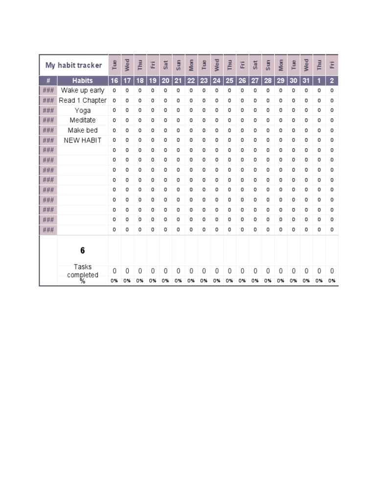 Habit Tracker Tutorial Thinklikeagirlboss Pdf Hindu Prayer And