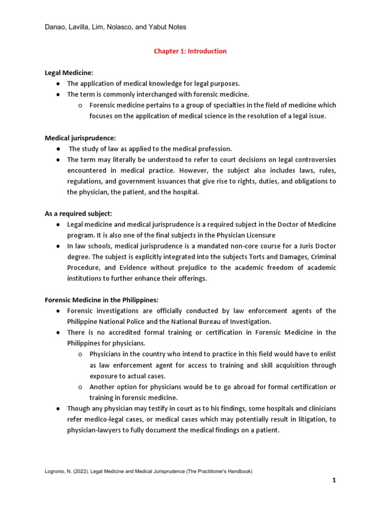 LEGMED Chapters 1 12 | PDF | Medical School | Doctor Of Medicine