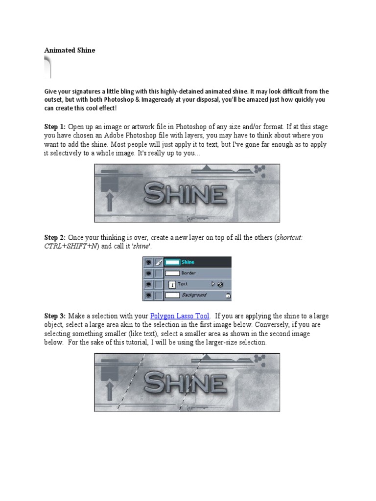 Animated Shine | PDF | Adobe Photoshop | Imaging
