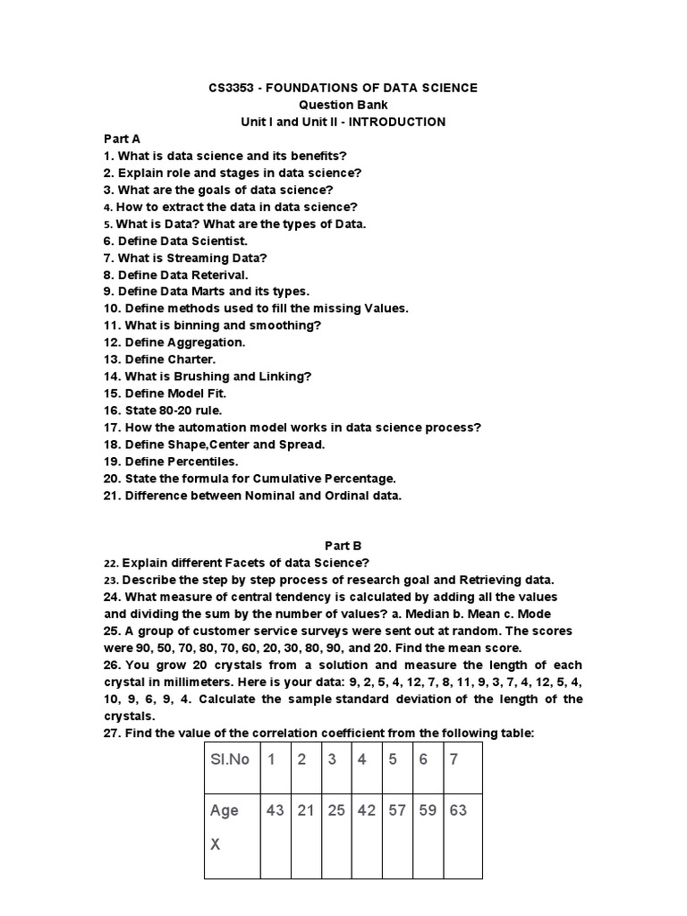 CS3353 | PDF | Mean | Data