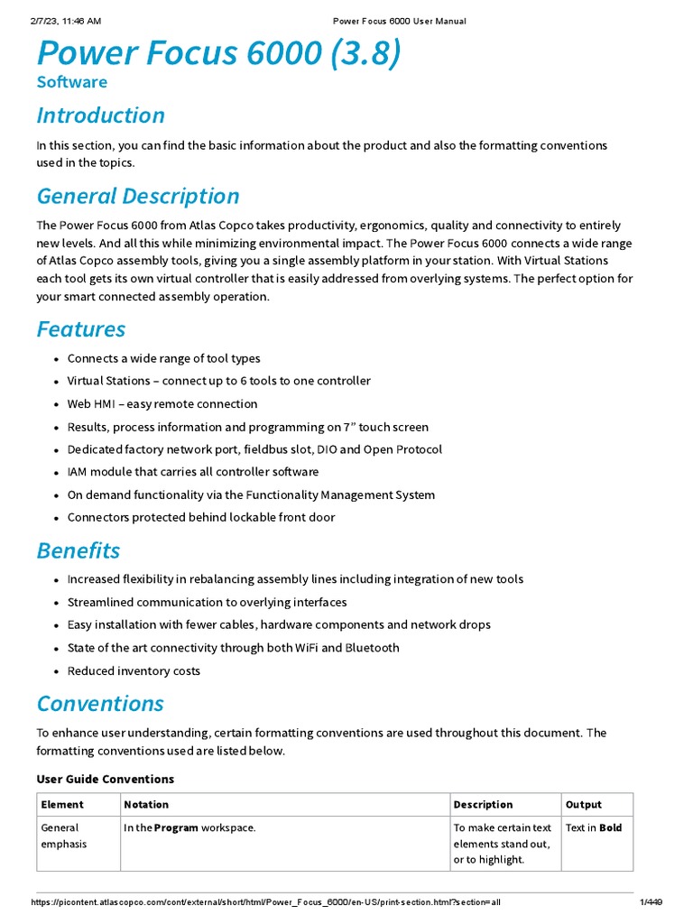 Power Focus 6000 User Manual | PDF
